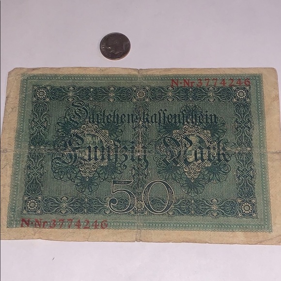Other | Rare Ww1 German 5 Marks Bank Note | Poshmark